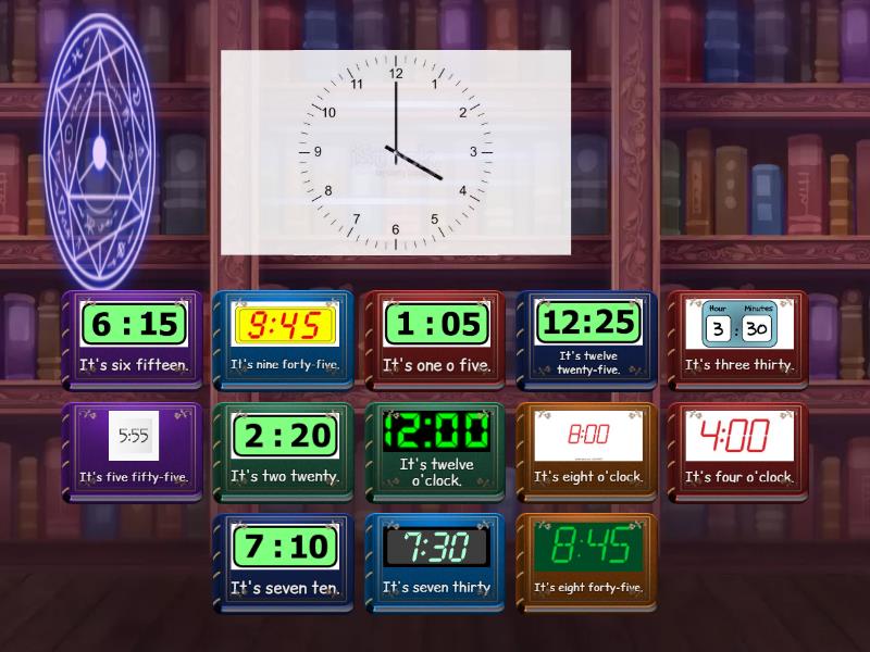 What time is it? (Analog and Digital) - Find the match