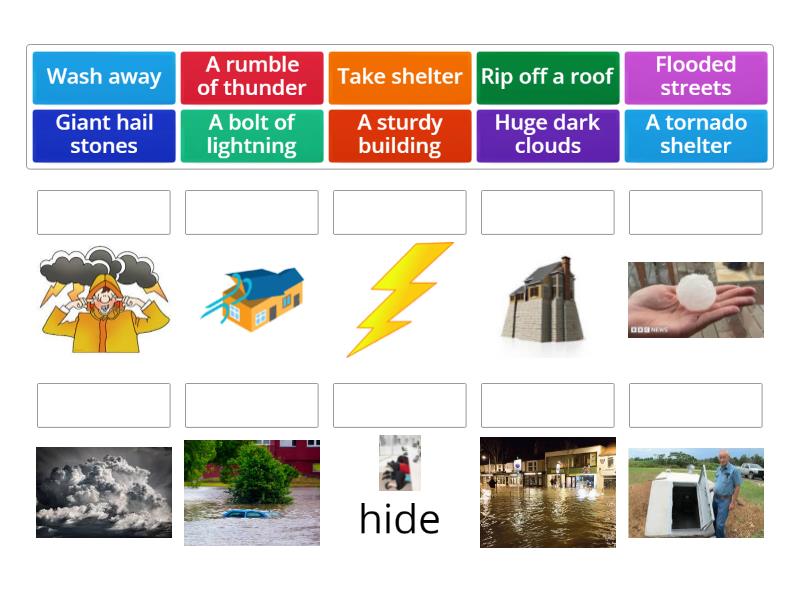 Vocabulary Extreme Weather - Review - Match up