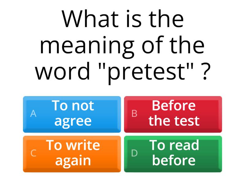 Prefixes: Word Meanings - Quiz
