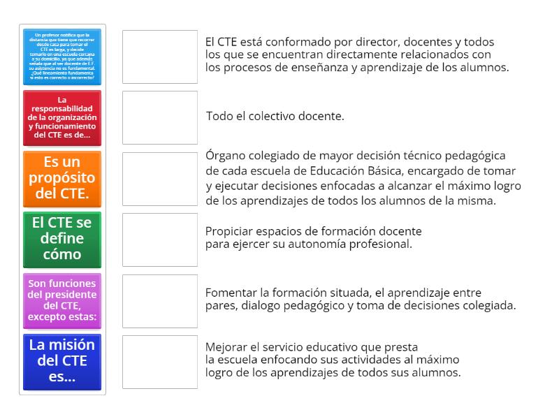 Lineamientos CTE - Match up
