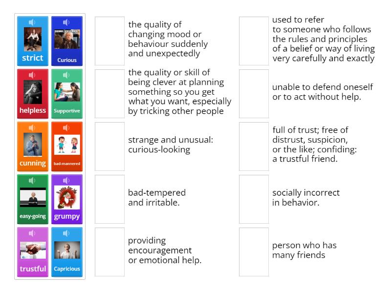 Match the definitions - Match up