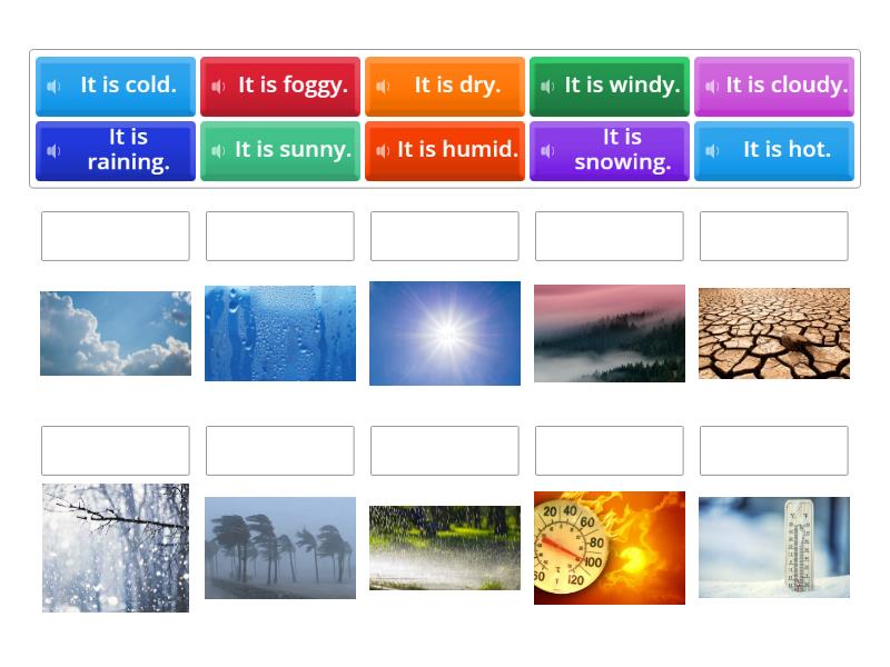 Weather Vocabulary - Match up