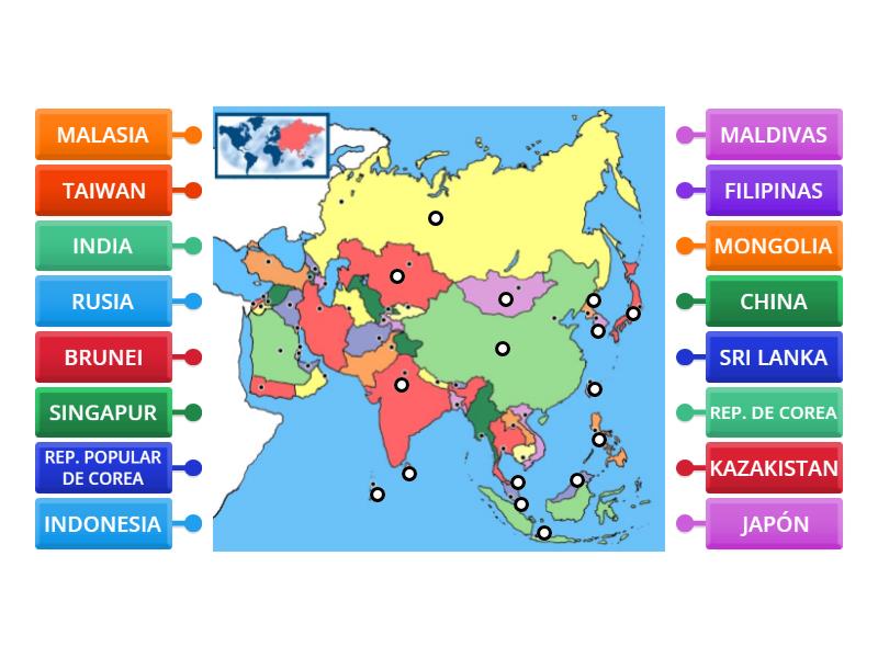 ASIA PAISES (1) - Labelled diagram