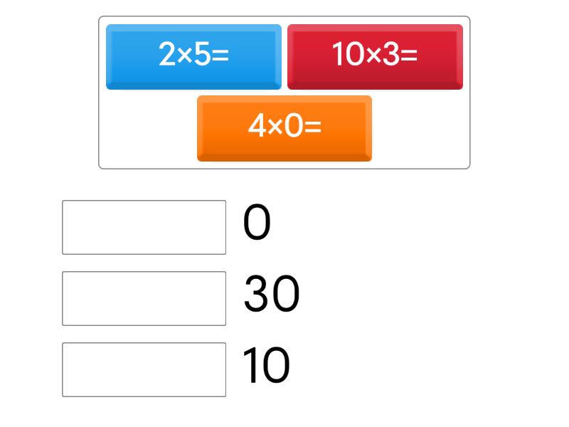 Multiplication - Match up