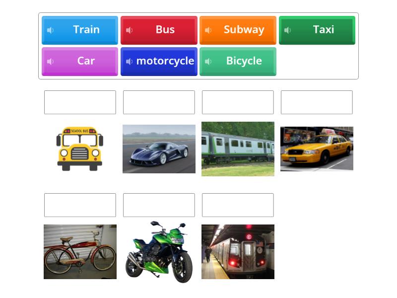 transportation - Match up