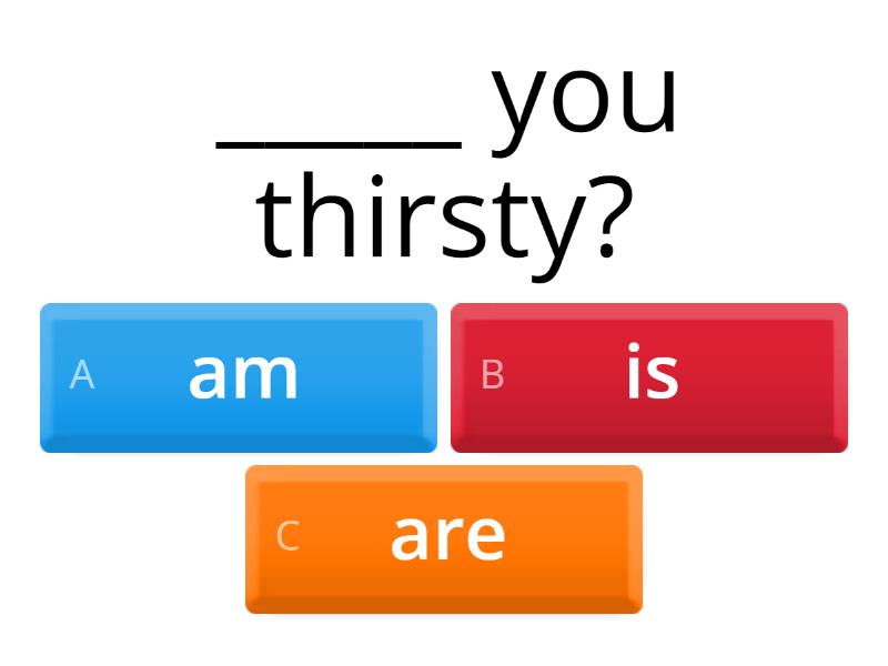 Are you hungry? (be verb) - Quiz