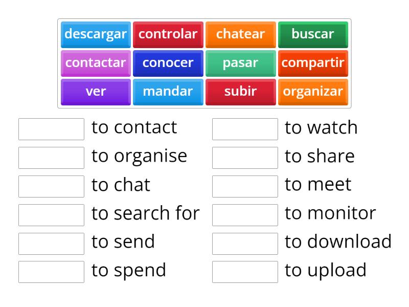3.1 Las apps - Infinitives - Match up