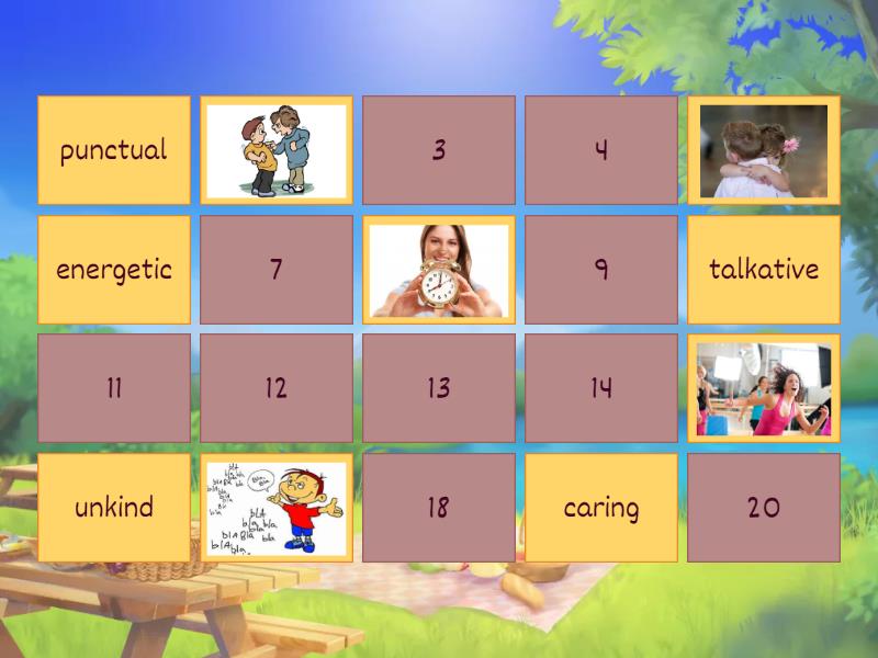 Personality traits - Matching pairs