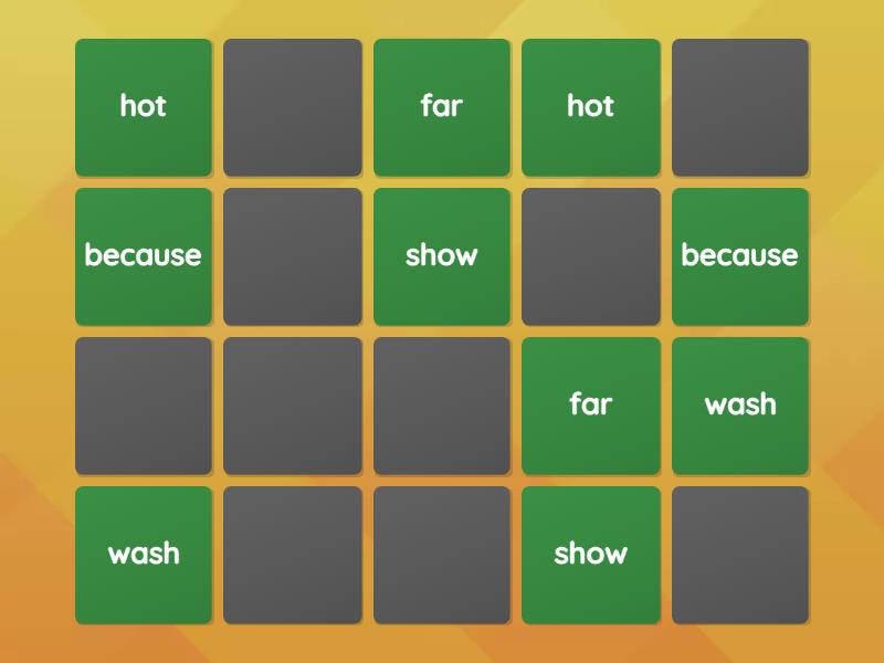 Matching High Frequency Words - Matching pairs