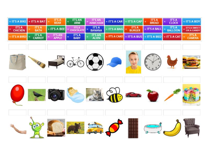 PICTURE DICTATION WORDS PRE A1 STARTERS - Match up