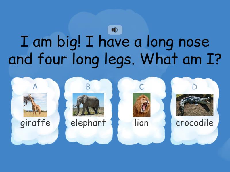 Listen to the description and choose the animal. - Quiz