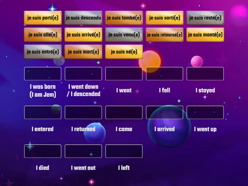 Mrs Vandertramp verbs - level 2 - Match up