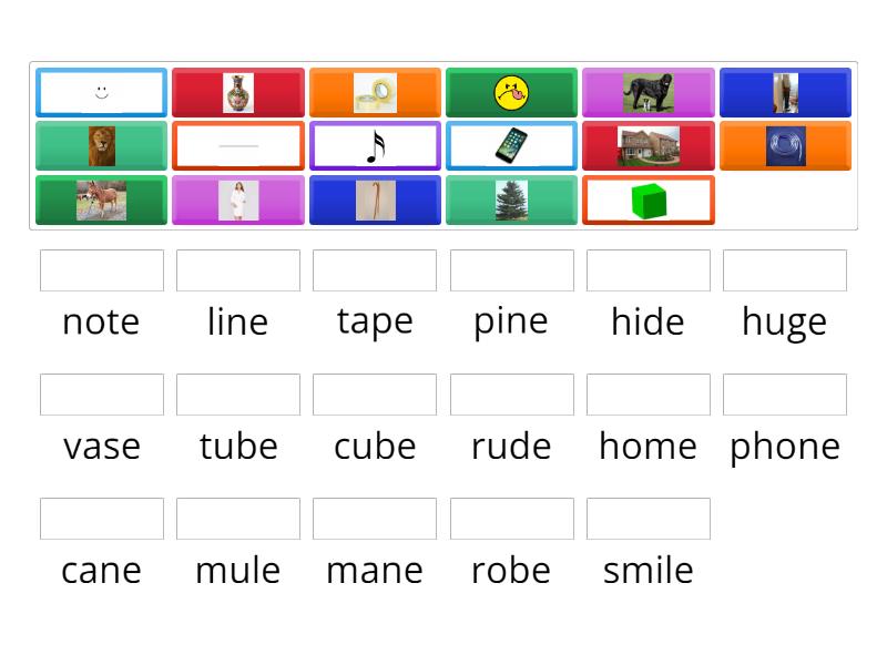 Long vowels - Magic e - Match up