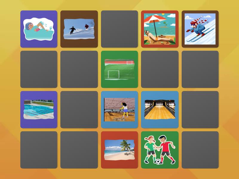 Where we play and do - Matching pairs