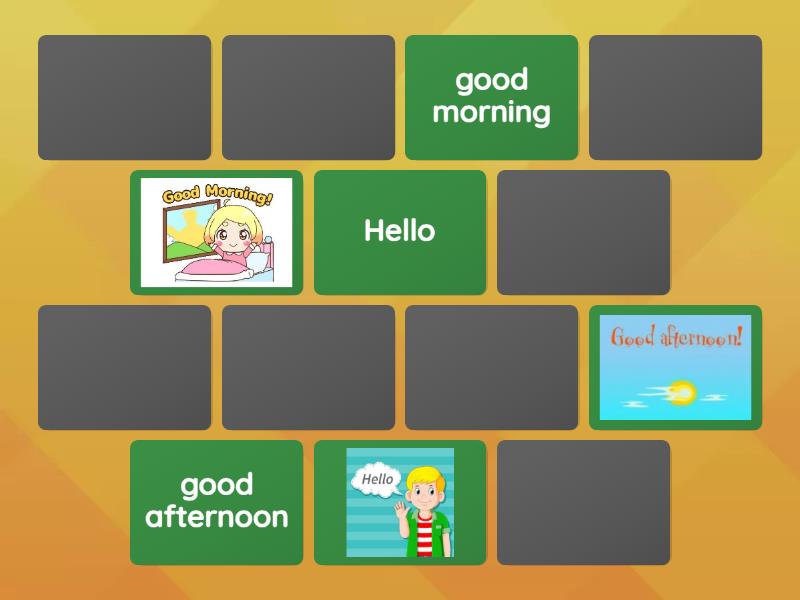 greetings - Matching pairs