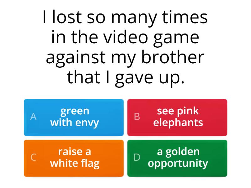 Choose the correct color - Quiz