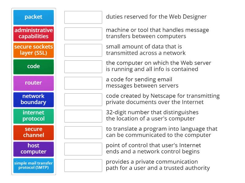 Web Security Basics - Match up