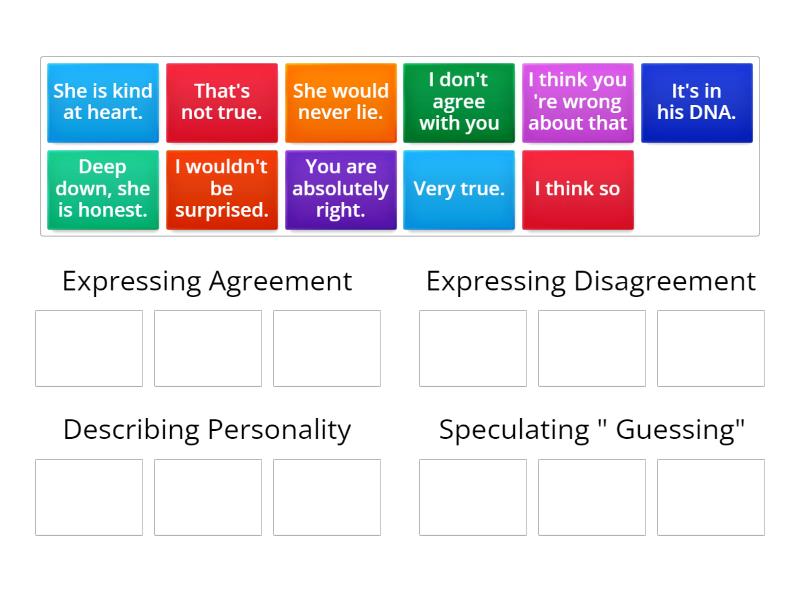 Speaking 6B - Group sort