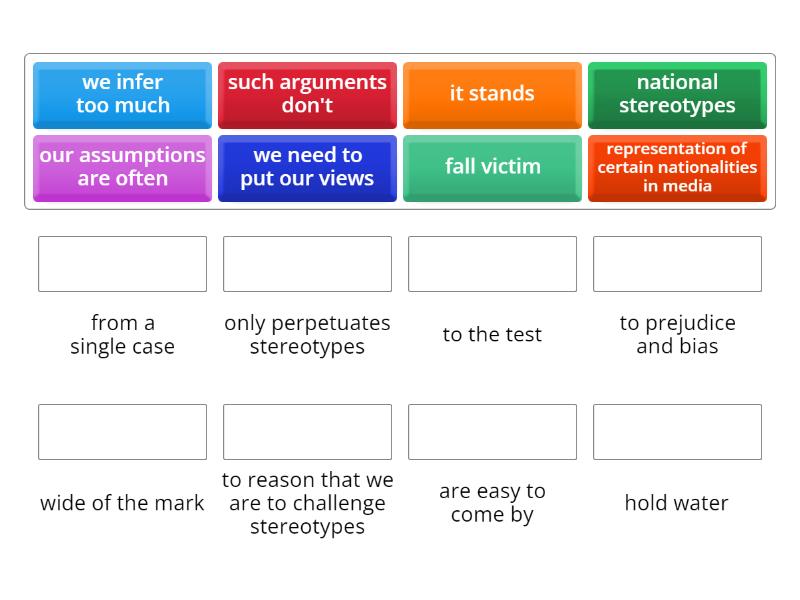 Talking stereotypes (C1+) - Match up
