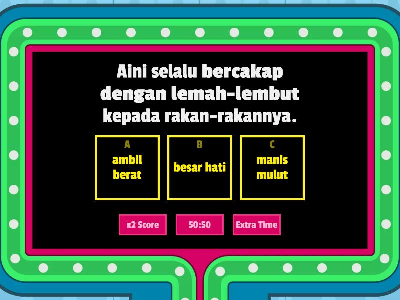 Cekap 5B - Unit 6 Pel 3 (Peribahasa) - Gameshow quiz