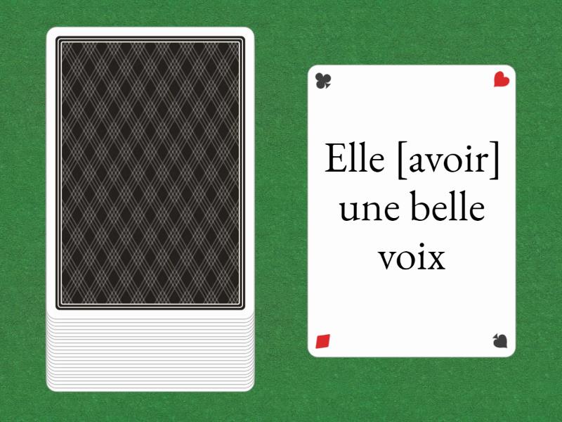 Verbe avoir - Speaking cards