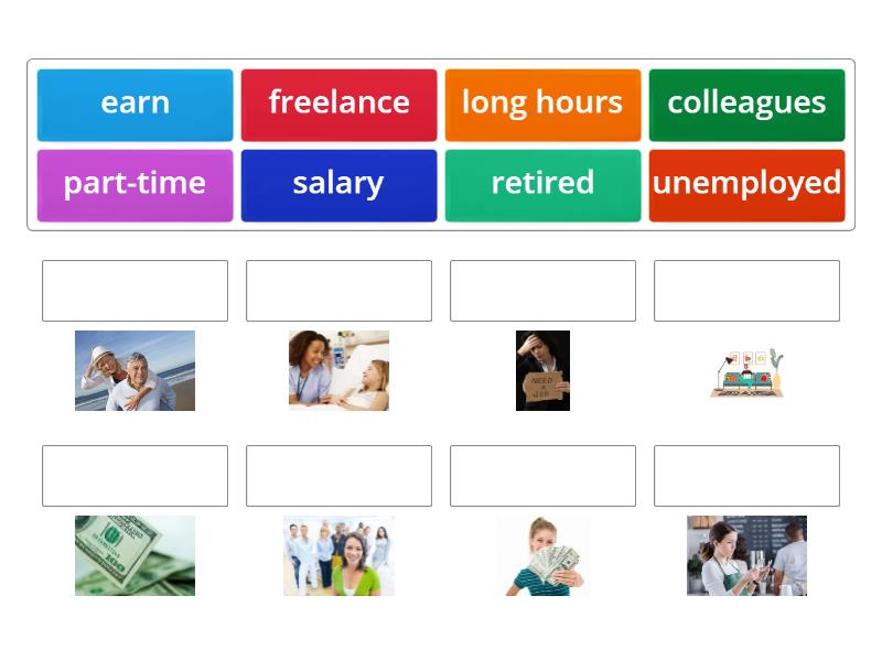 Navigate A2 unit 3 work vocabulary - Match up