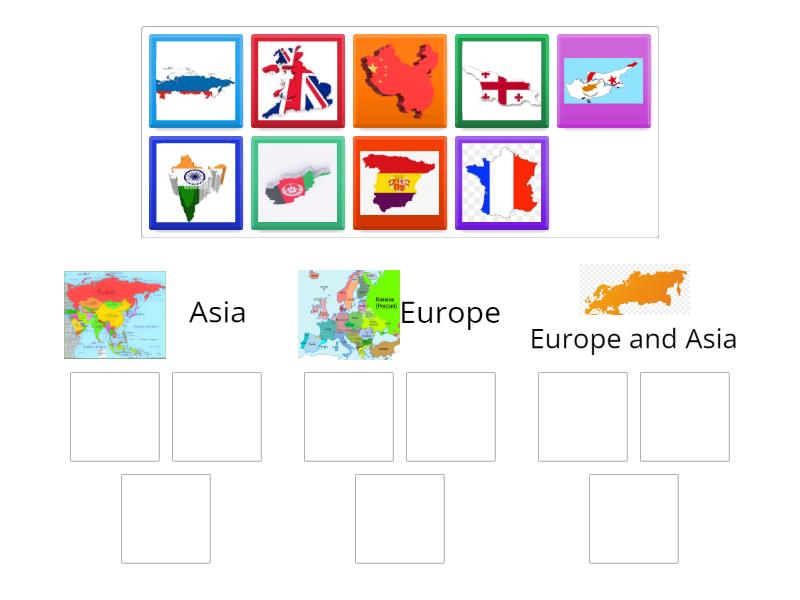 Europe and Asia - Group sort