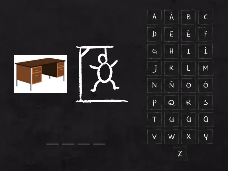 School objects - Hangman