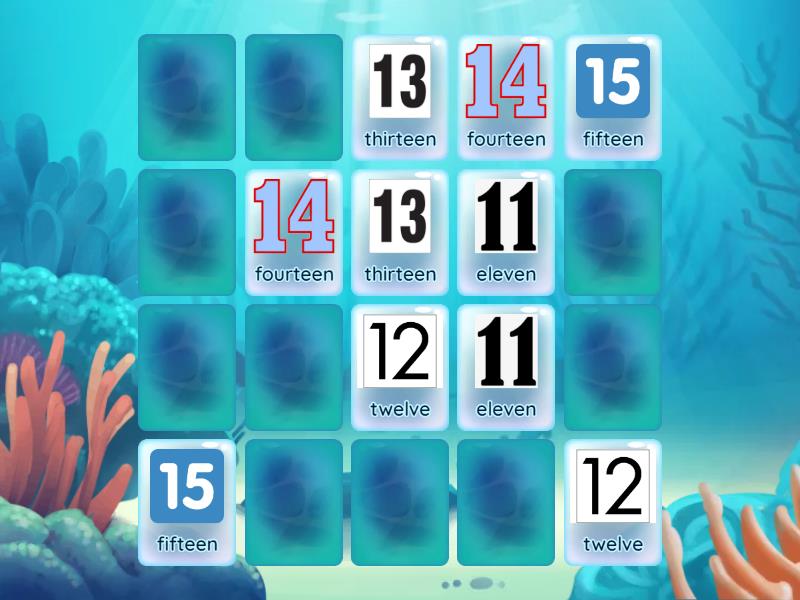 Numbers 11-20 - Matching pairs