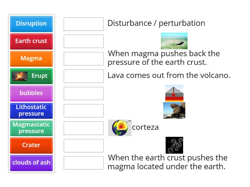 TA1-1 page 20 volcanoes - Match up