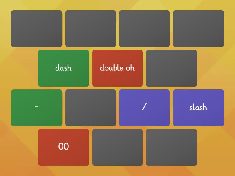 symbols/saying phone numbers and emails - Matching pairs