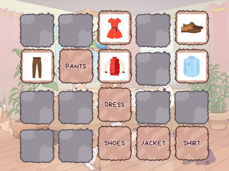 CLOTHES Memory game - Matching pairs