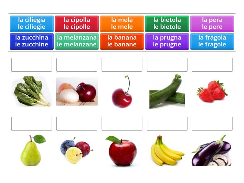 Frutta e verdura 1 - Match up