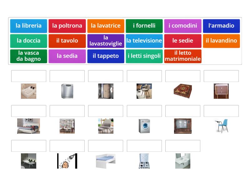 Gli oggetti della casa - Match up