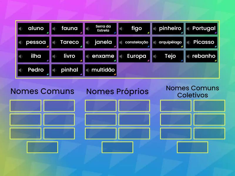 Subclasses dos nomes - Group sort
