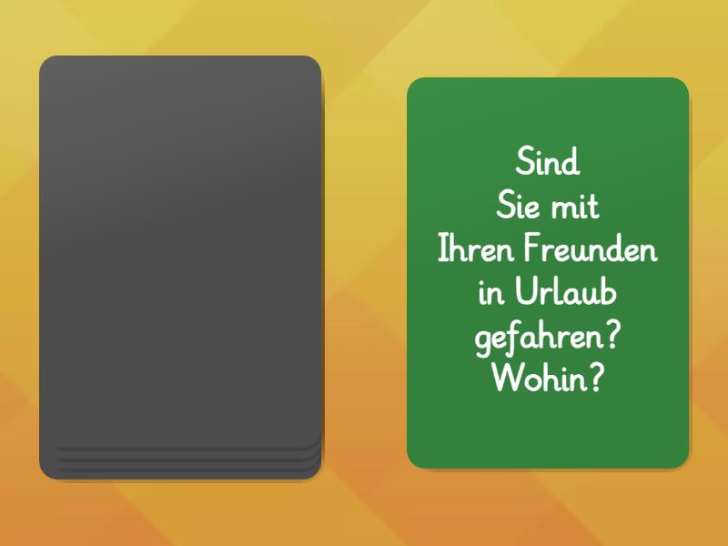 Urlaub - Speaking cards