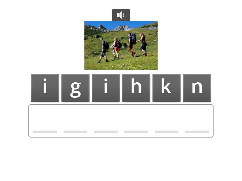 WW1-9.3 Holiday activities-Spelling - Anagram