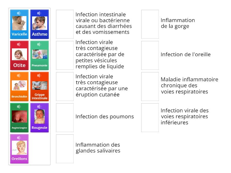 Les maladies infantiles - Match up