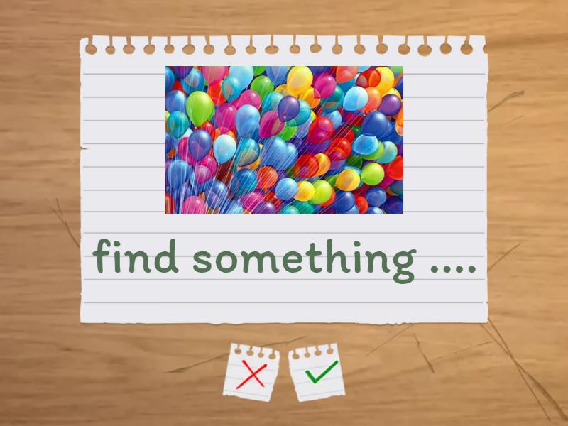 Find something + colours - Flash cards