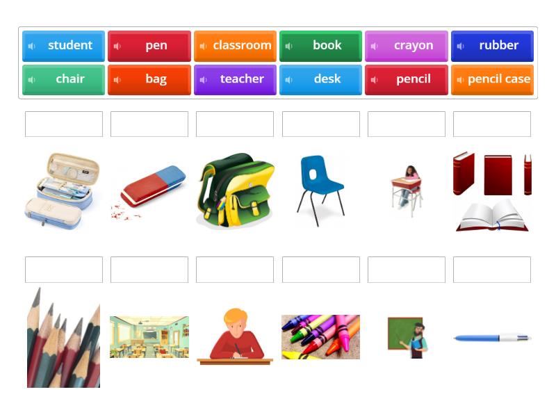 Power up unit 1 school objects - Match up