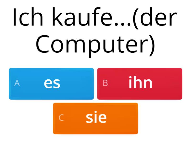 Personalpronomen im Akk - Quiz