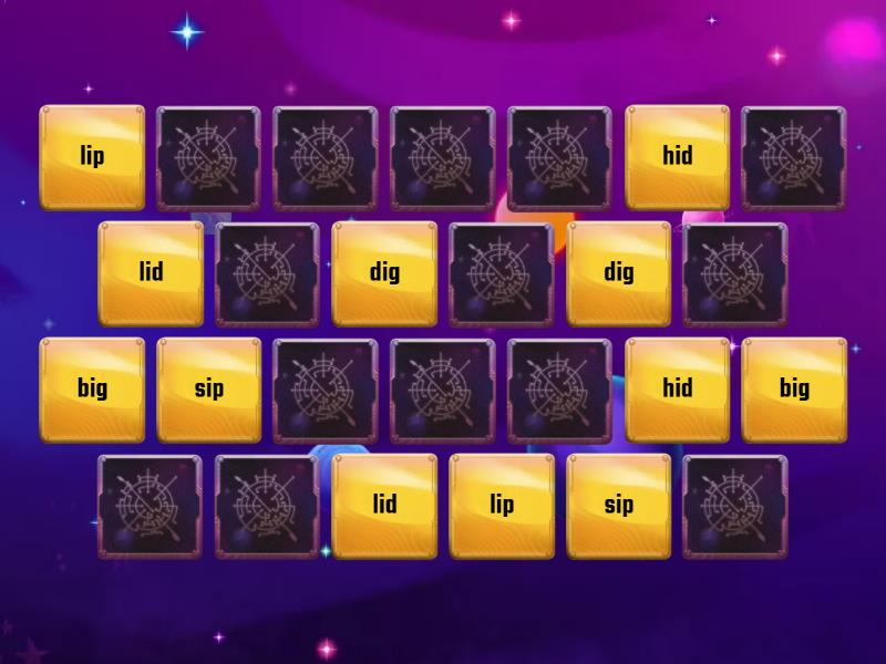 SPIRE Level 1 short i matching game - Matching pairs