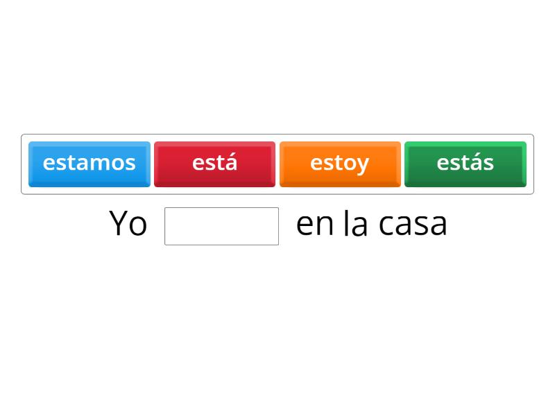 Verbo estar. Presente, pasado ( pretérito perfecto simple) y futuro ...