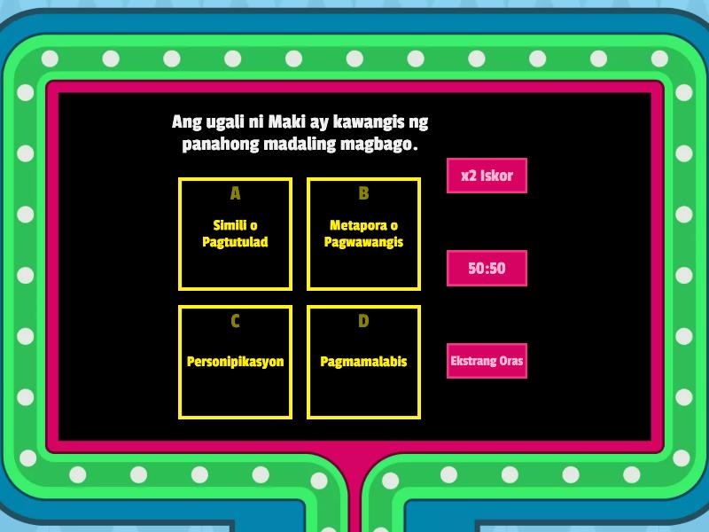 Uri ng Tayutay - Gameshow quiz