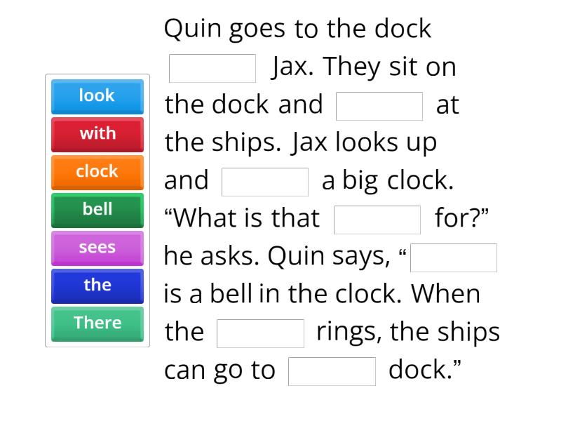 UFLI Lesson 53: digraphs review 2 The Ship Dock - Hoàn thành câu