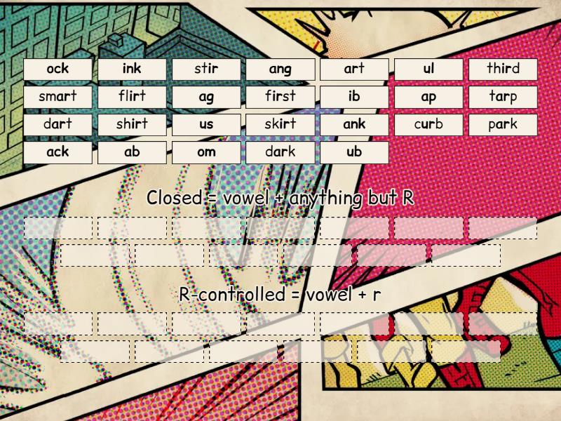 Spooky : Consonant Blend/ Closed or R-controlled? - Group sort