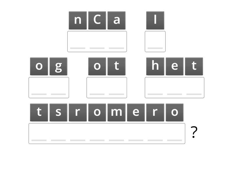 Classroom language - Anagram
