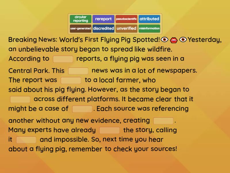 fake news - Complete the sentence