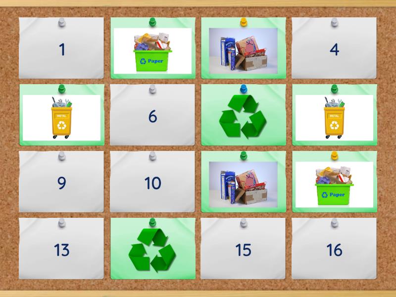 pk4 Recycling memory game - Matching pairs