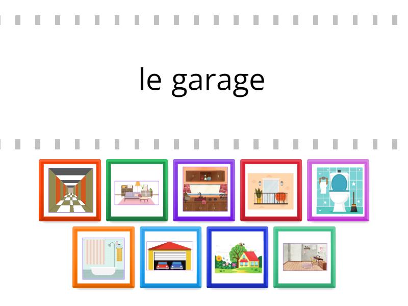 les parties de la maison - Find the match